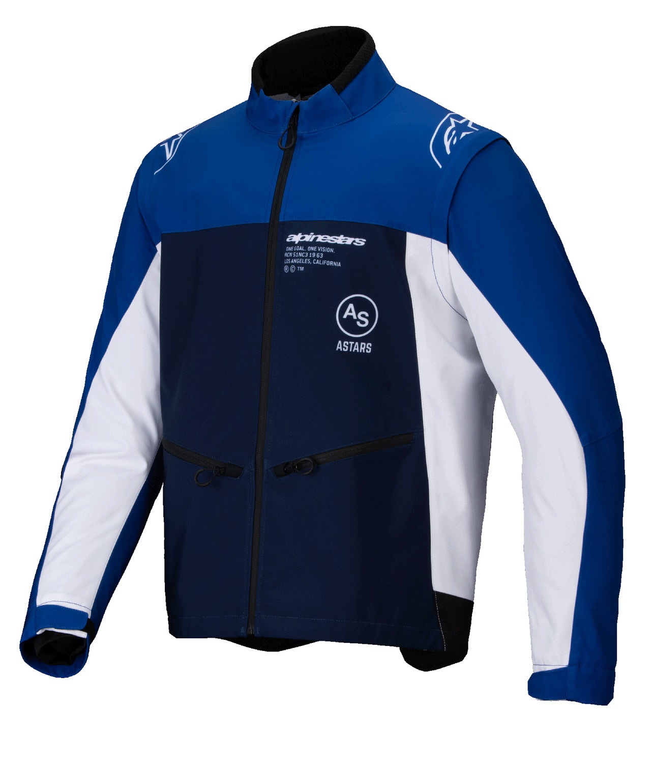Bunda LITE-DURA SOFTSHELL, ALPINESTARS (modrá/bílá) 2026 | Motobiker
